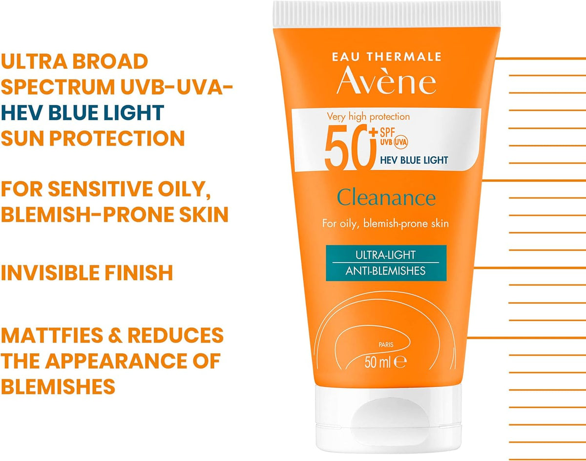 Avene Cleanance Ultra-Light For Oily, Blemish-Prone Skin 50+SPF 50ml ...