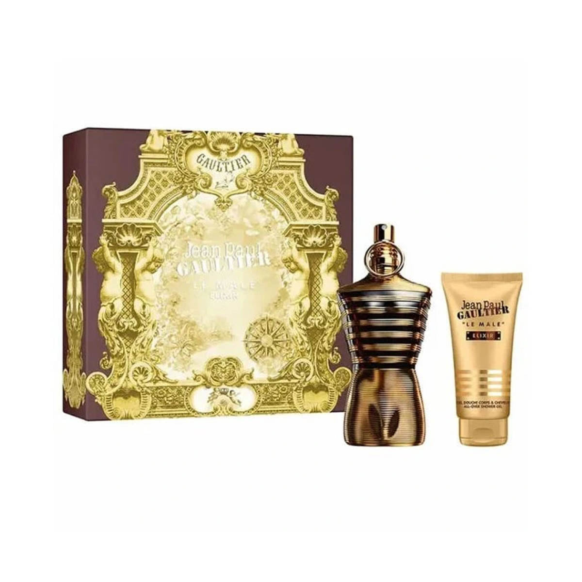 Jean Paul Gaultier Le Male Elixir Parfum 125ml + Shower Gel 75ml Gift ...