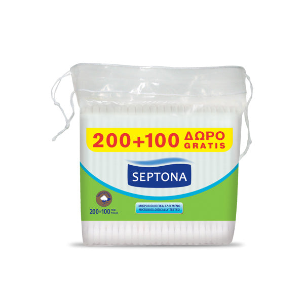 Septona Cotton Buds ( 200pcs)+100 Plastic Bag With String – Beauty Box