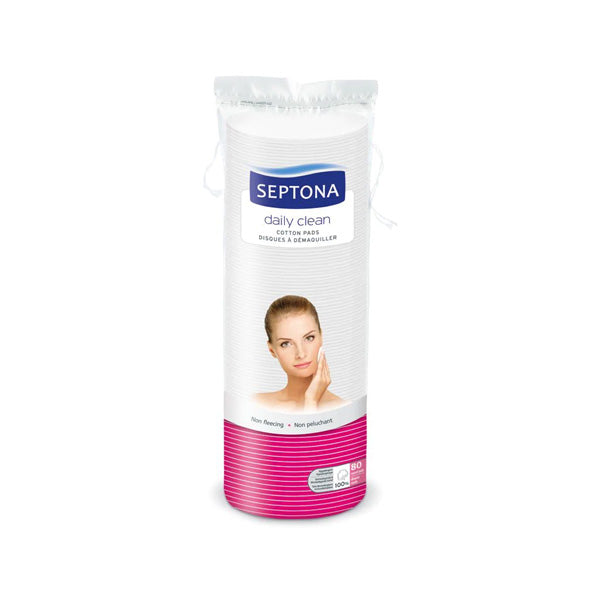 Septona Lady Round Cotton Pads 80 Pcs | سبتونا قطن دائري لإزالة المكياج ...